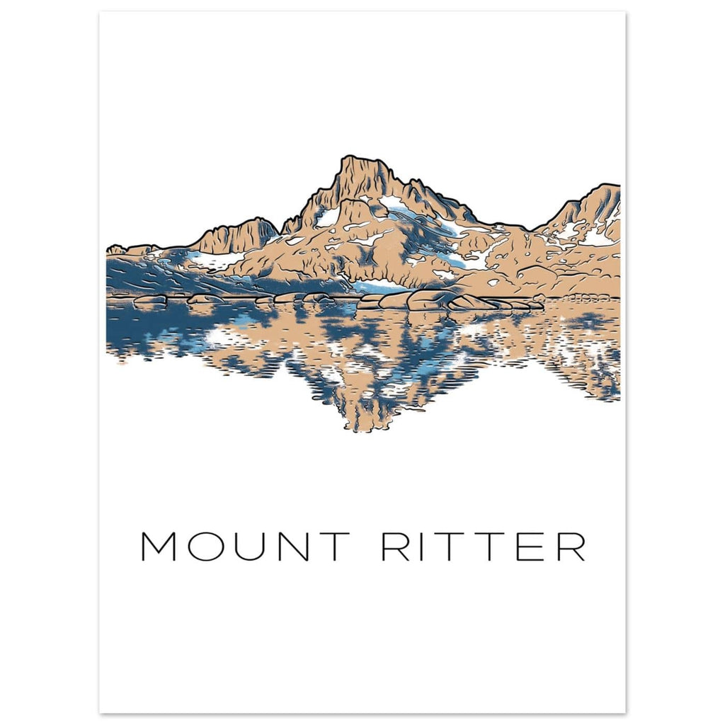 Mount Ritter - Wall Art Poster of impressive skyline of lofty peaks ...