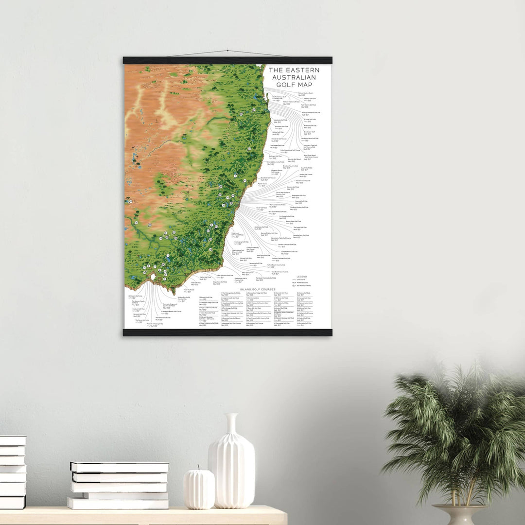 The Eastern Australian Golf Map - 107 Top Courses on a Hand-Drawn Map ...