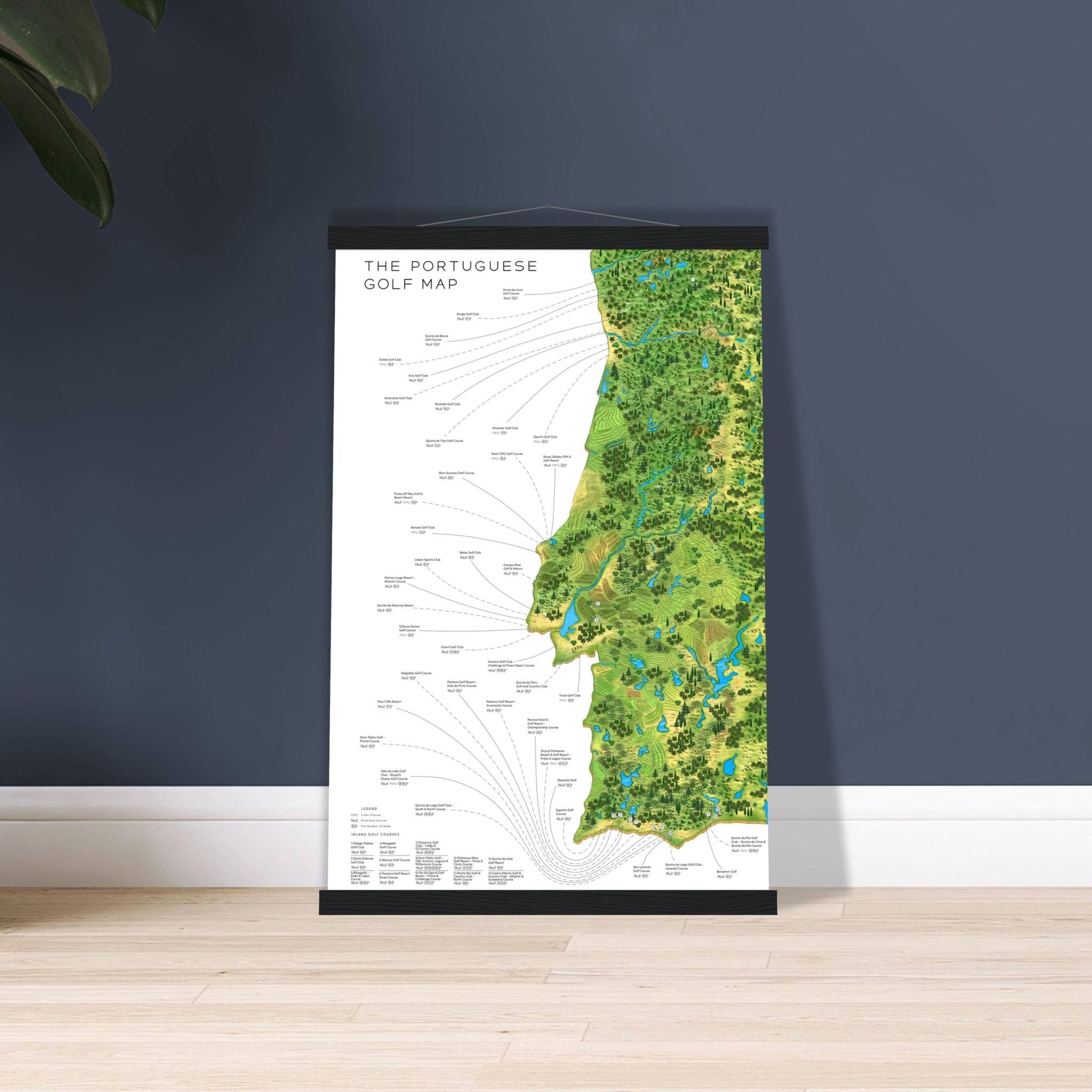The Portuguese Golf Map - 40 Top Courses on a Stunning Hand-Drawn Map ...