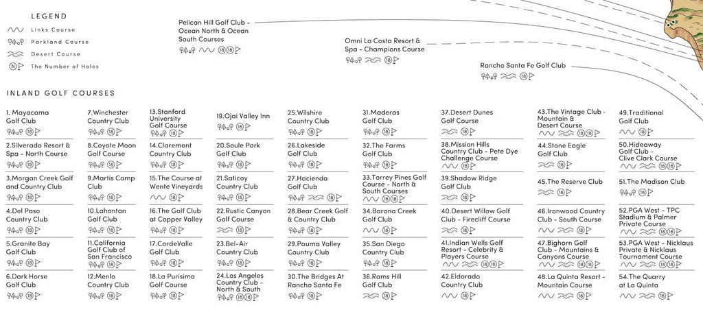 The California Golf Map - 83 of Cali's Top Courses, 1 Amazing Golf Map ...