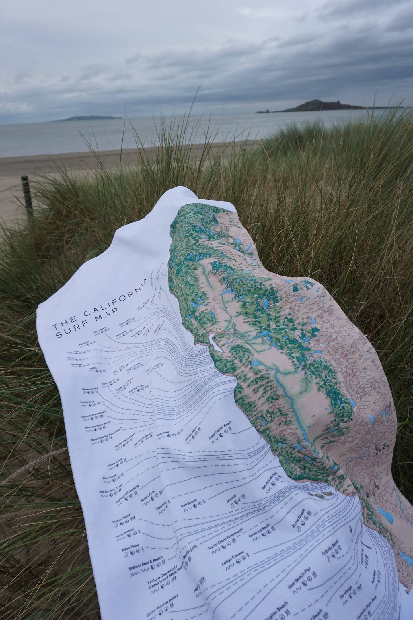 The California Surf Map Beach Towel – Malin & Mizen