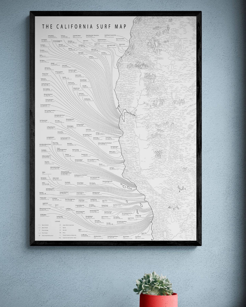 The Minimalist California Surf Map - 130 great surf spots, 1 amazing ...
