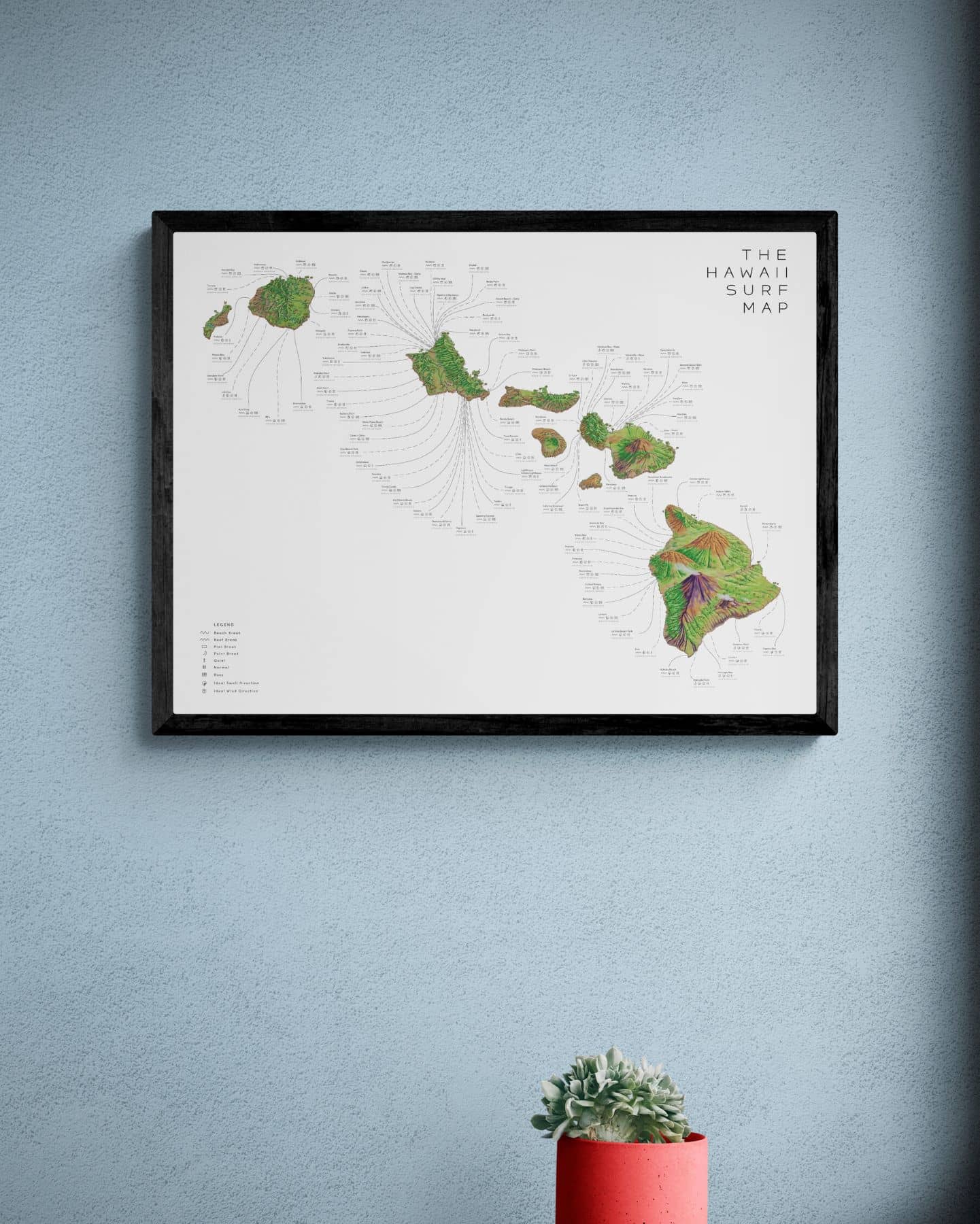 The Hawaii Surf Map - 102 Surf Spots with GPS & Wind/Swell Info – Malin ...