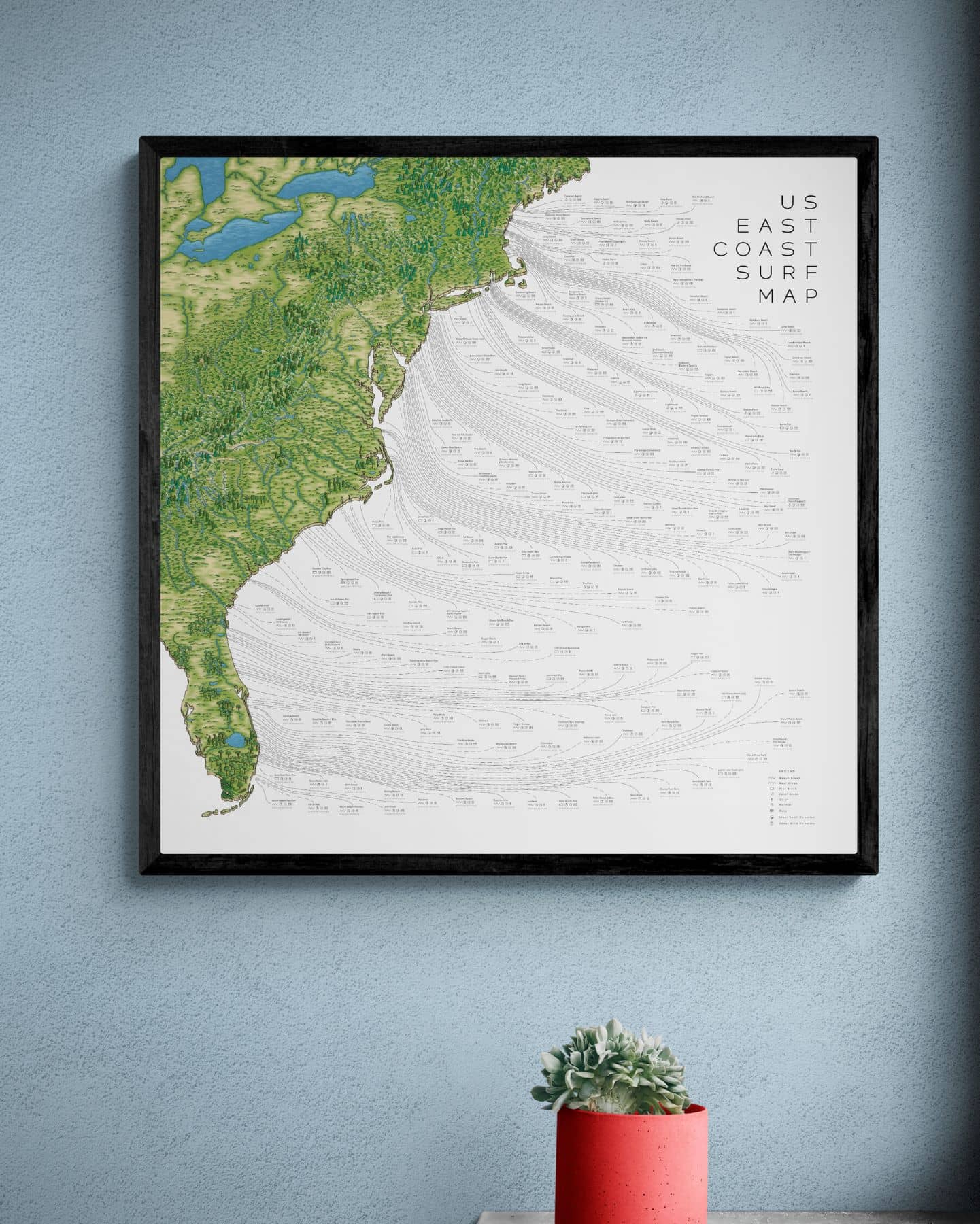 The US East Coast Surf Map - 212 Amazing Surf Spots + Key Info + GPS ...