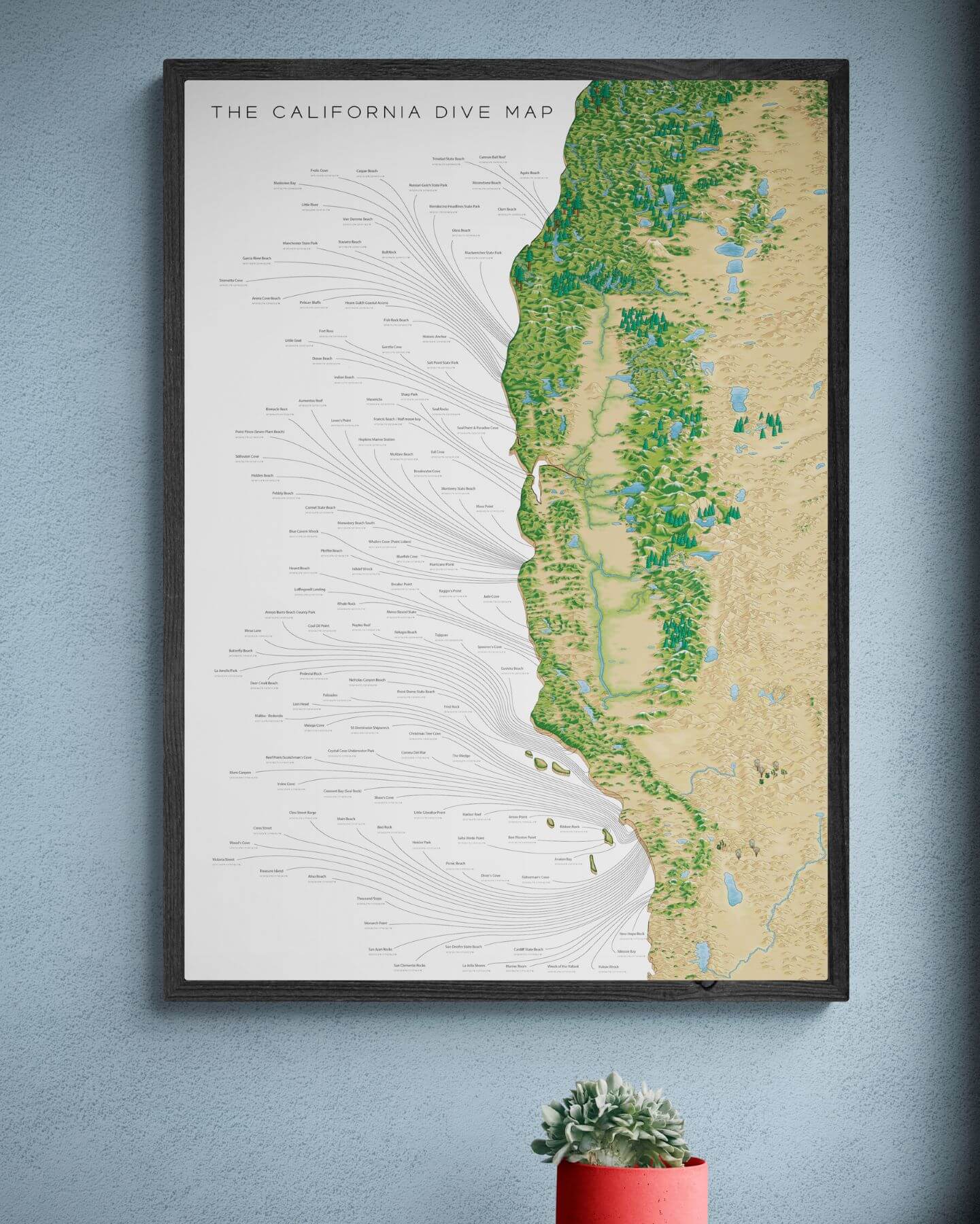 The California Dive Map - 125 great diving spots, 1 amazing map ...