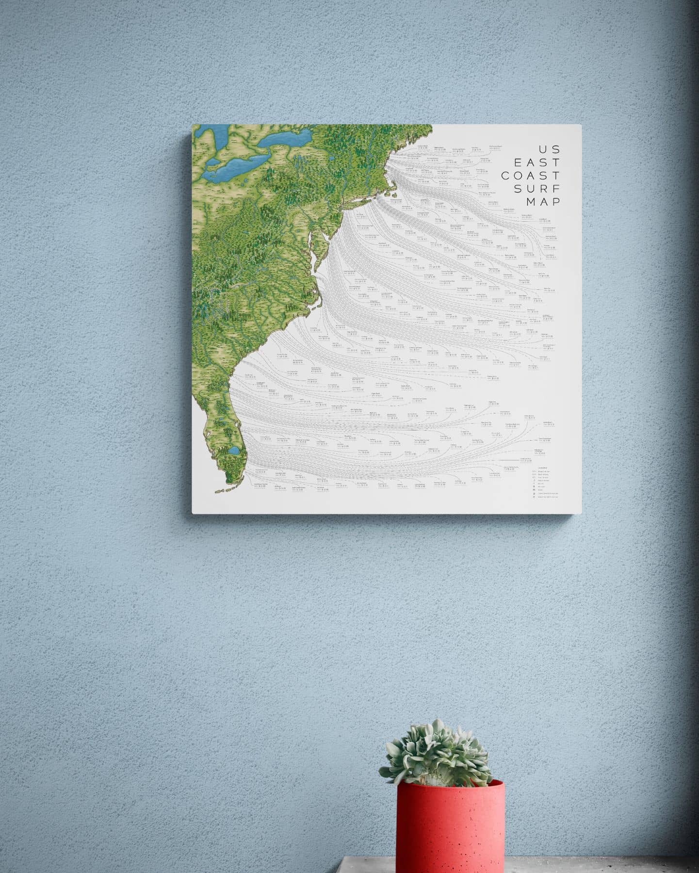 The US East Coast Surf Map - 212 Amazing Surf Spots + Key Info + GPS ...