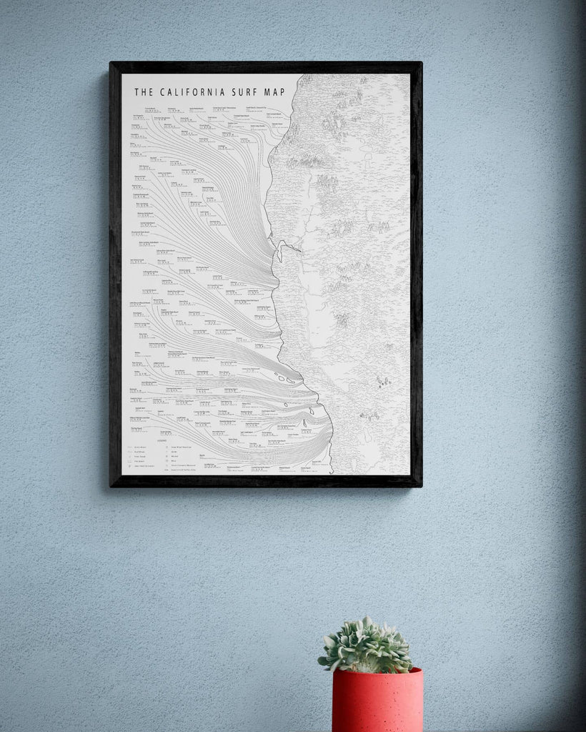 The Minimalist California Surf Map - 130 great surf spots, 1 amazing ...