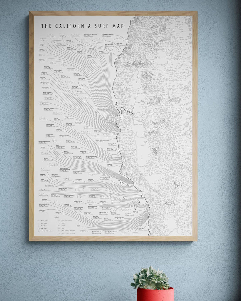 The Minimalist California Surf Map - 130 great surf spots, 1 amazing ...
