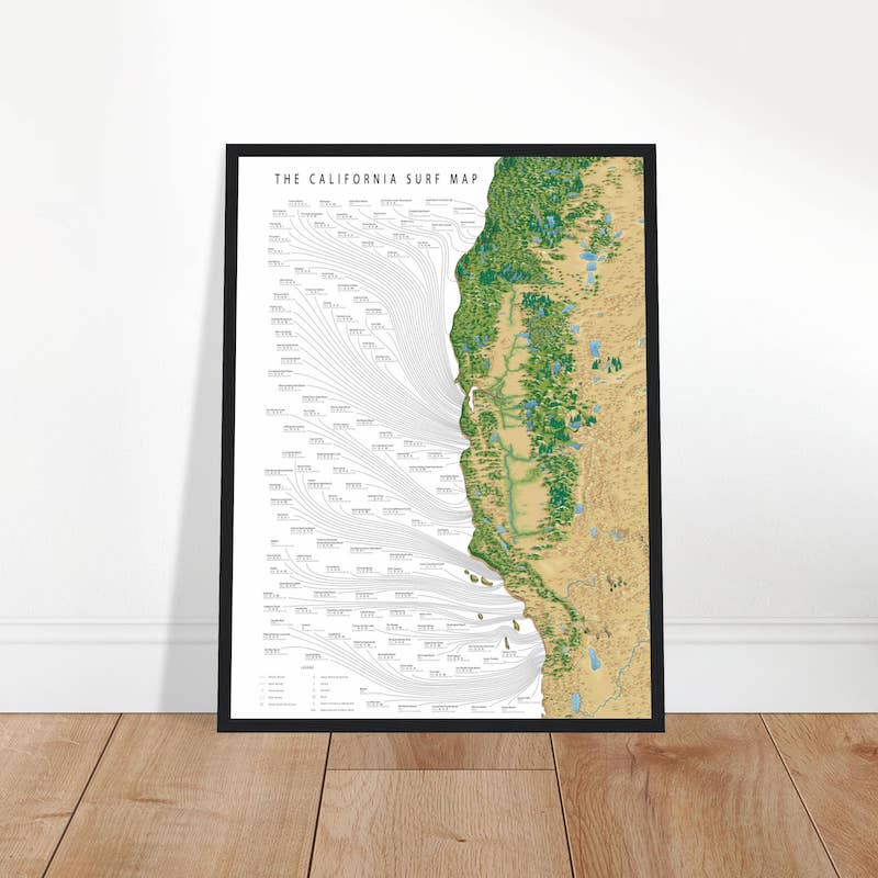 The California Surf Map - 126 great surf spots, 1 amazing map. – Malin ...
