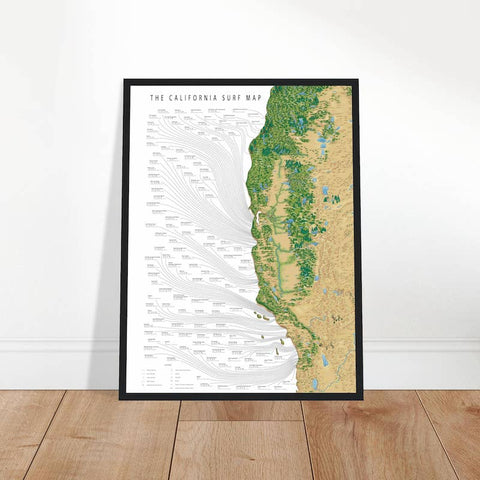 The California Surf Map - 126 great surf spots, 1 amazing map. – Malin ...