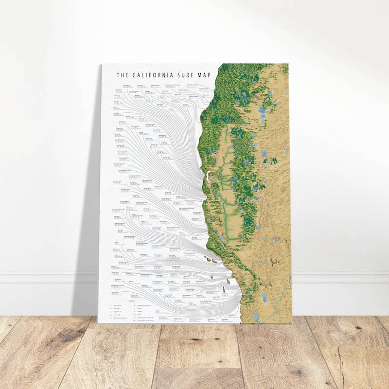 The California Surf Map - 126 great surf spots, 1 amazing map. – Malin ...