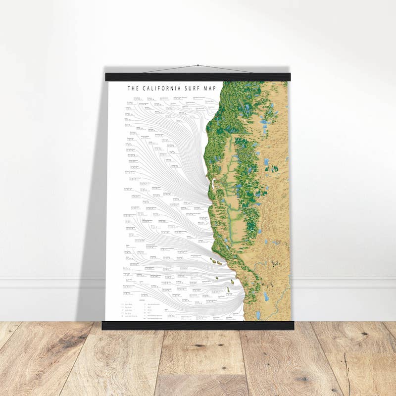 The California Surf Map - 126 great surf spots, 1 amazing map. – Malin ...