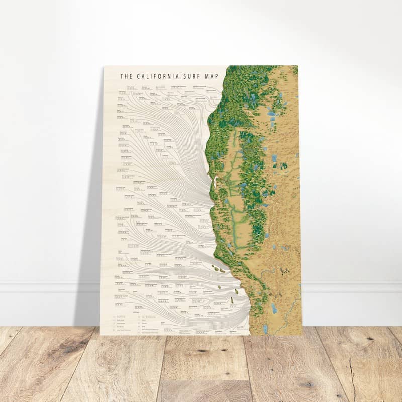 The California Surf Map - 126 great surf spots, 1 amazing map. – Malin ...