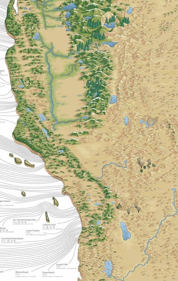 The California Surf Map - 126 great surf spots, 1 amazing map. – Malin ...
