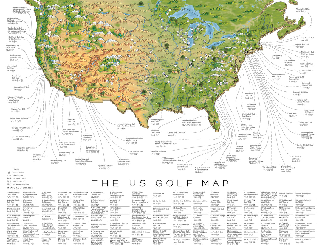 The US Golf Map – Malin & Mizen