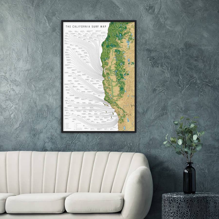The California Surf Map - 126 great surf spots, 1 amazing map. – Malin ...