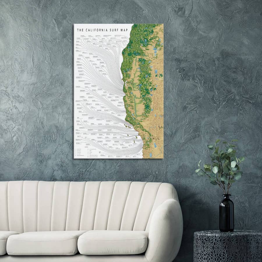 The California Surf Map - 126 great surf spots, 1 amazing map. – Malin ...