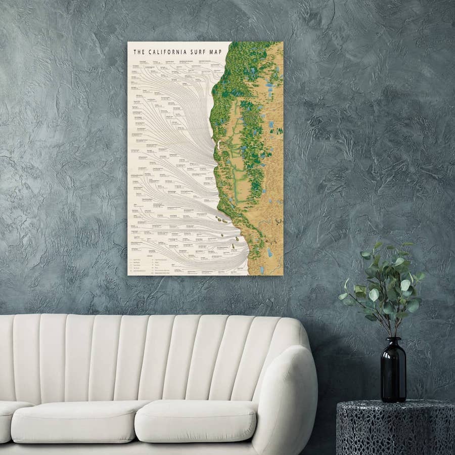 The California Surf Map - 126 great surf spots, 1 amazing map. – Malin ...