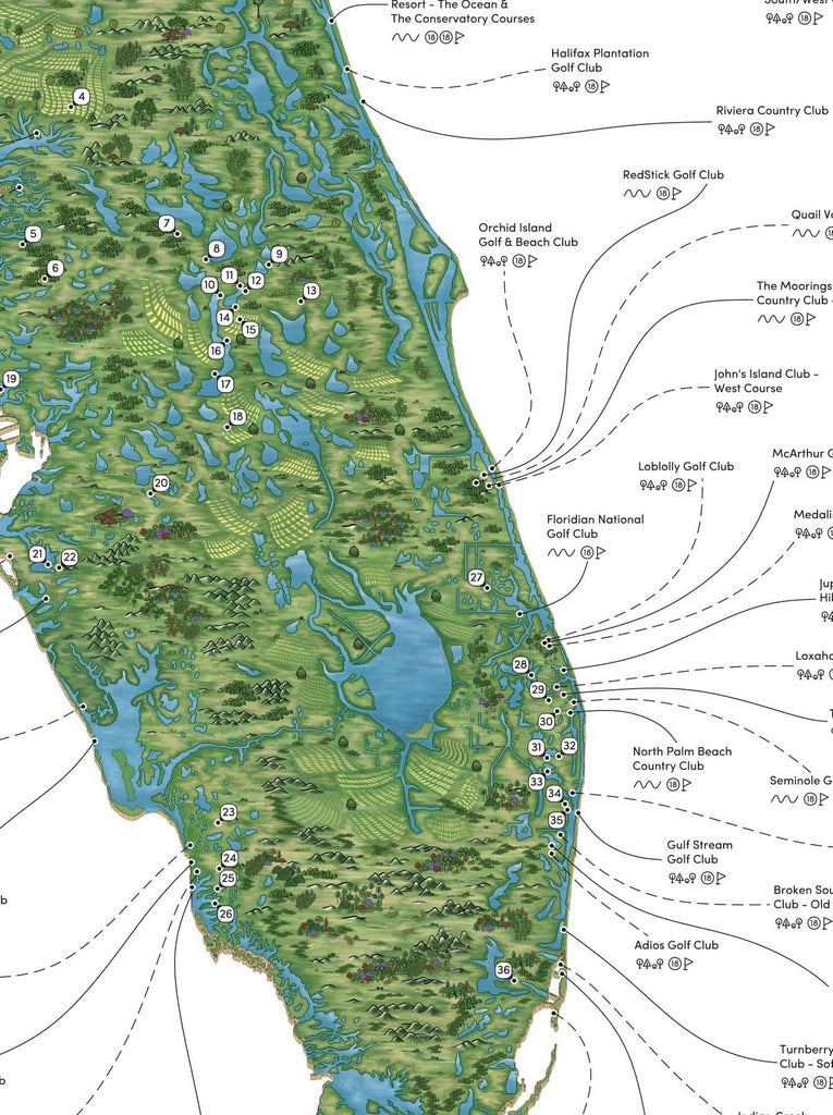 The Florida Golf Map - 77 of Florida's top Golf courses. – Malin & Mizen