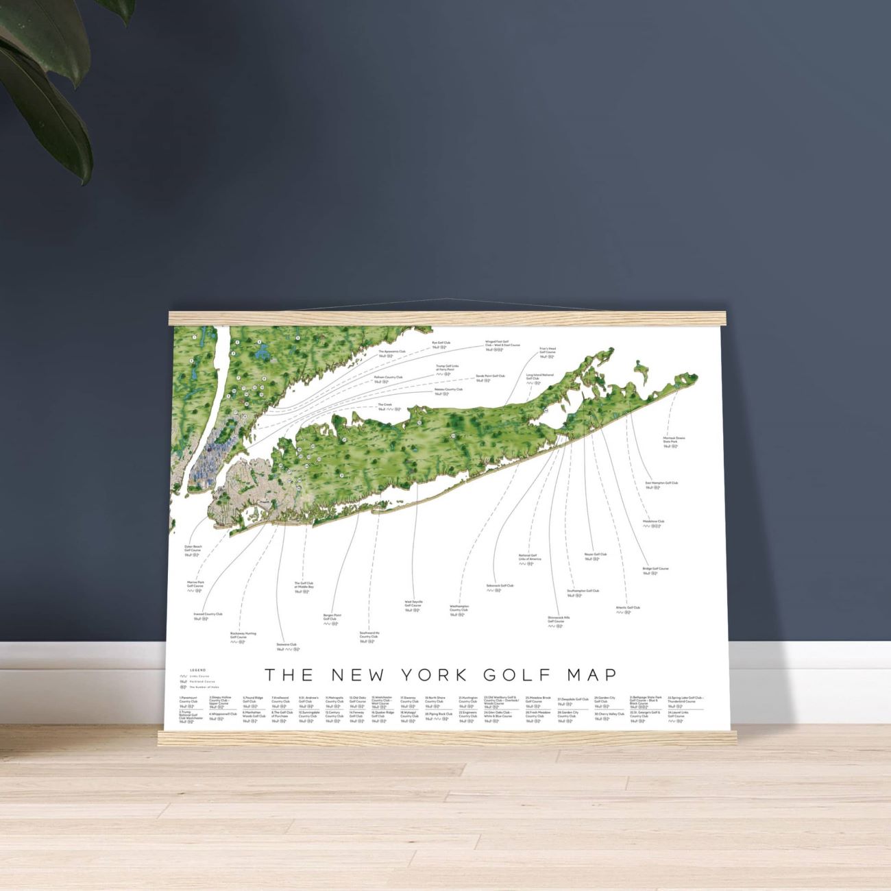 The New York Golf Map - 64 of NY's Top Courses, 1 Amazing Golf Map ...