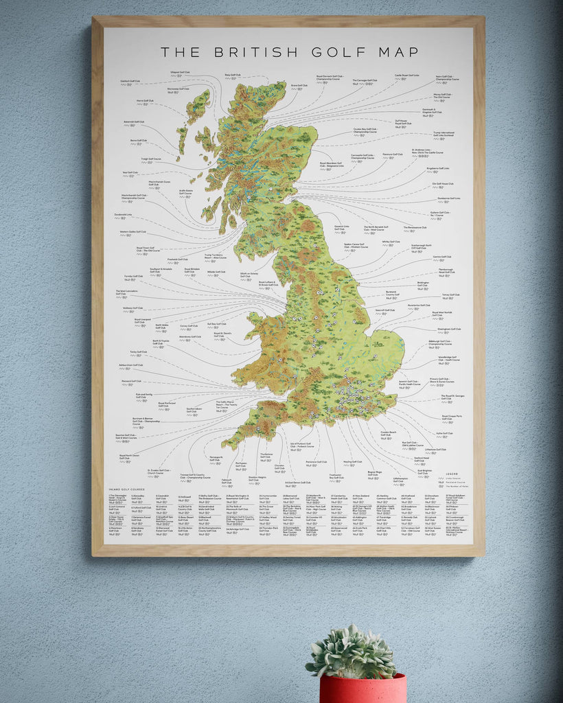 The British Golf Map - 162 of Britain's top Golf courses, 1 amazing map ...