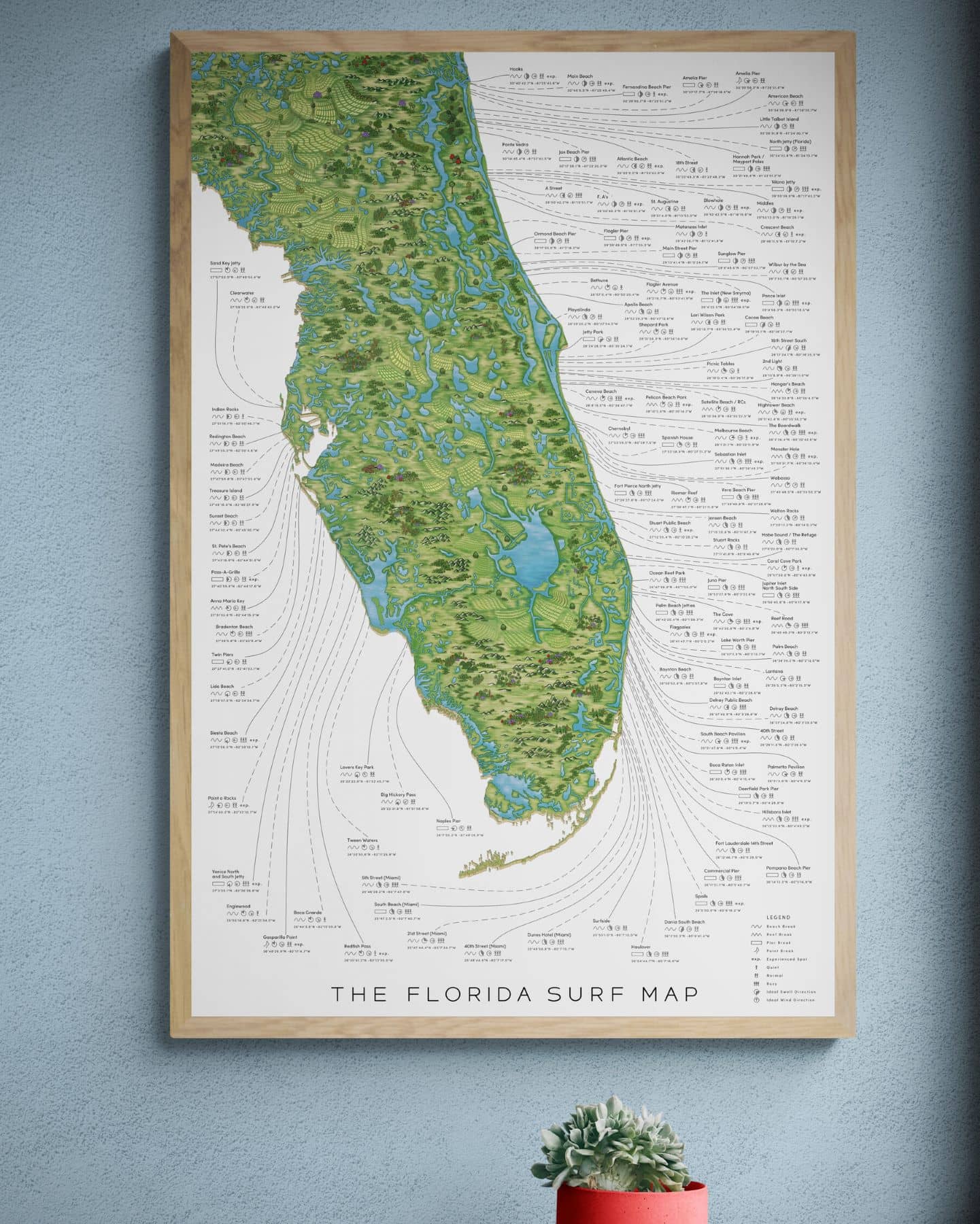 The Florida Surf Map - 116 of Florida's best Surf spots. – Malin & Mizen
