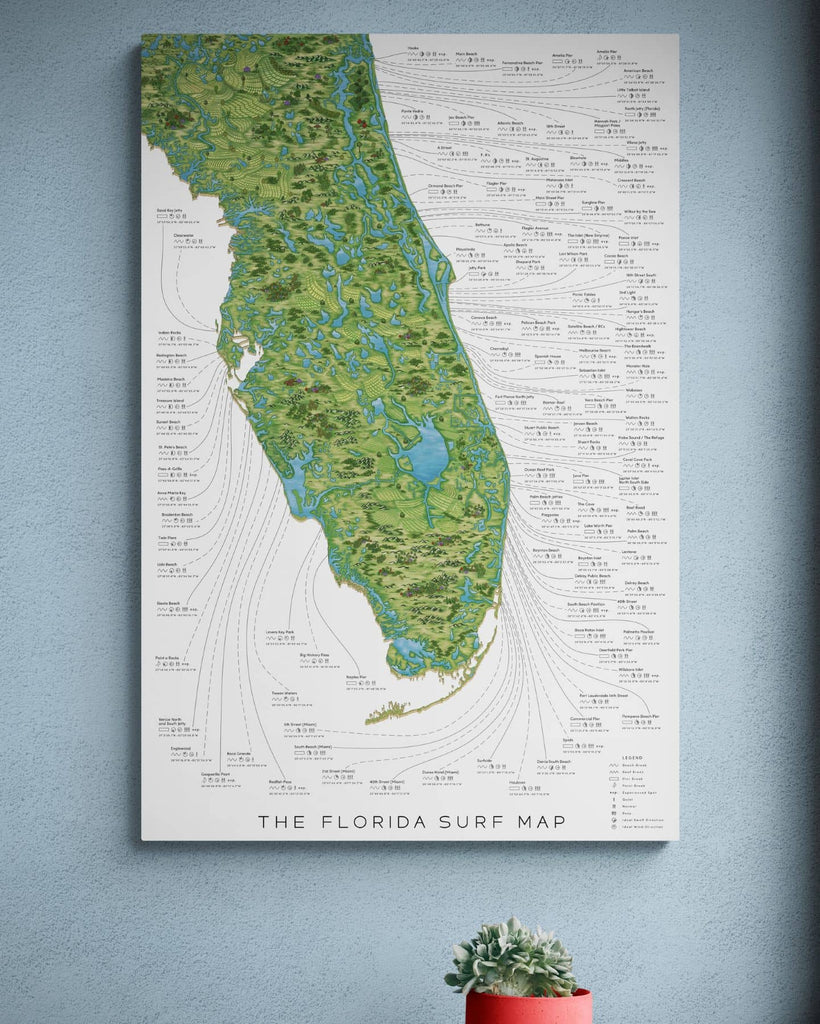 The Florida Surf Map - 116 of Florida's best Surf spots. – Malin & Mizen