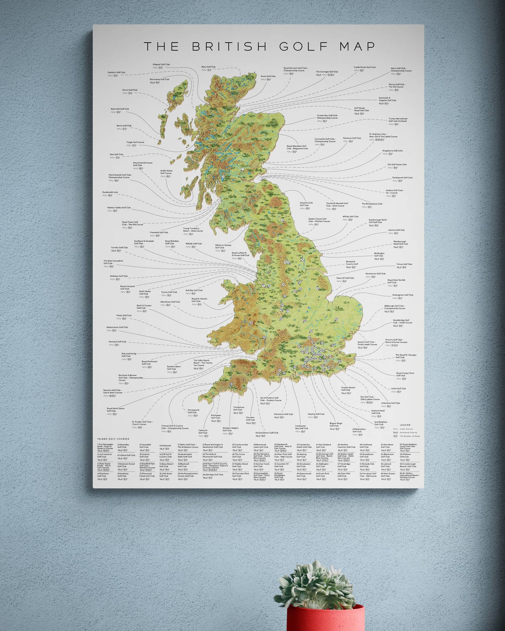 The British Golf Map - 162 of Britain's top Golf courses, 1 amazing map ...