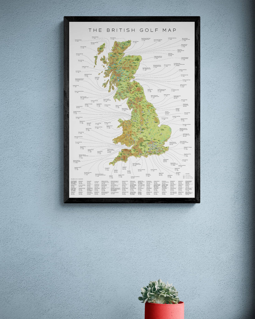 The British Golf Map - 162 of Britain's top Golf courses, 1 amazing map. – Malin & Mizen