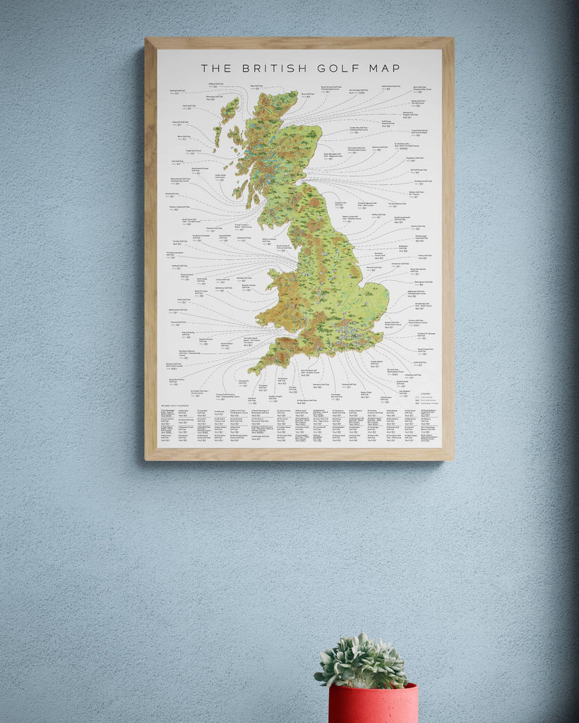 The British Golf Map - 162 of Britain's top Golf courses, 1 amazing map ...