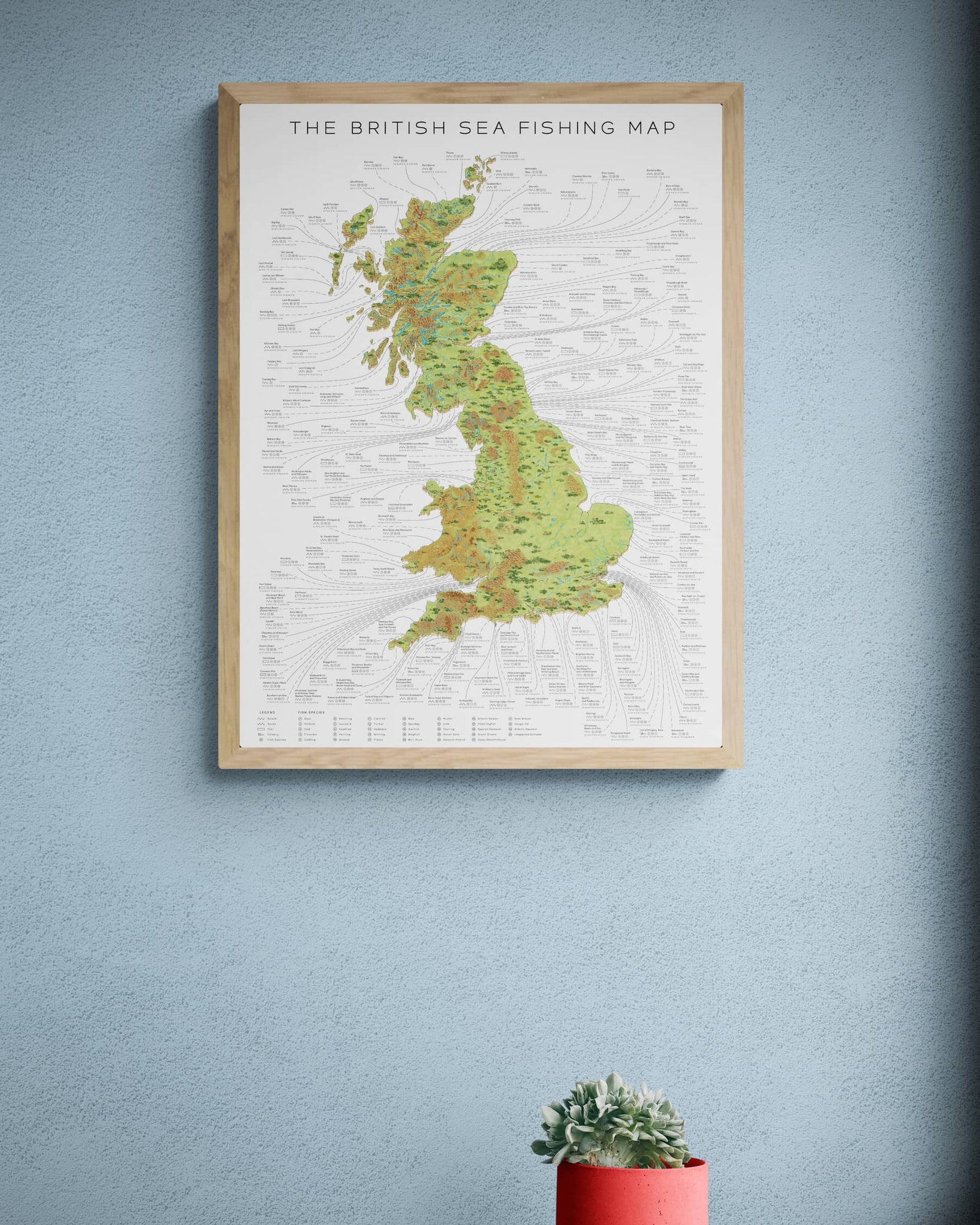 The British Sea Fishing Map - 236 Spots + Species + GPS. 1 Amazing Map ...