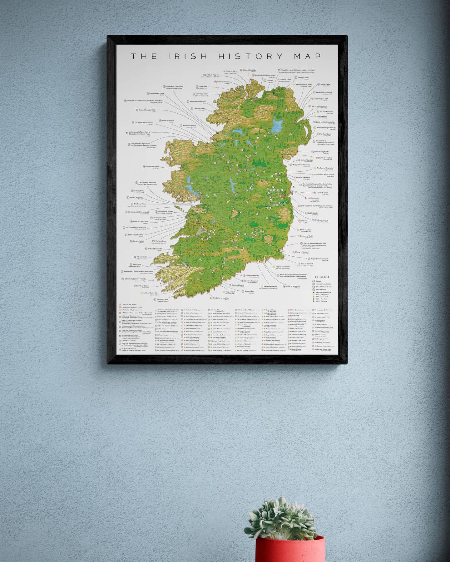 The Irish History Map - 192 of the top historical locations in Ireland ...