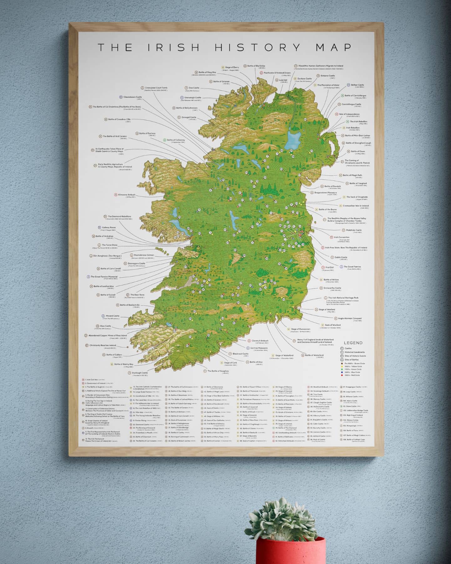 The Irish History Map - 192 of the top historical locations in Ireland ...
