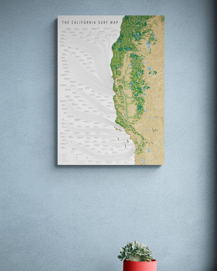 The California Surf Map - 126 great surf spots, 1 amazing map. – Malin ...