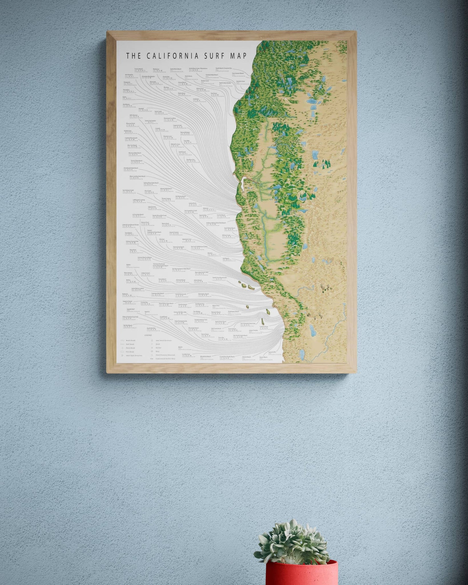 The California Surf Map - 126 great surf spots, 1 amazing map. – Malin ...