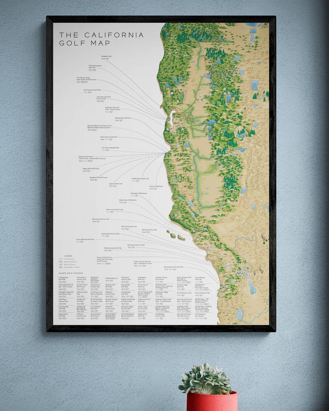 The California Golf Map - 83 of Cali's Top Courses, 1 Amazing Golf Map ...