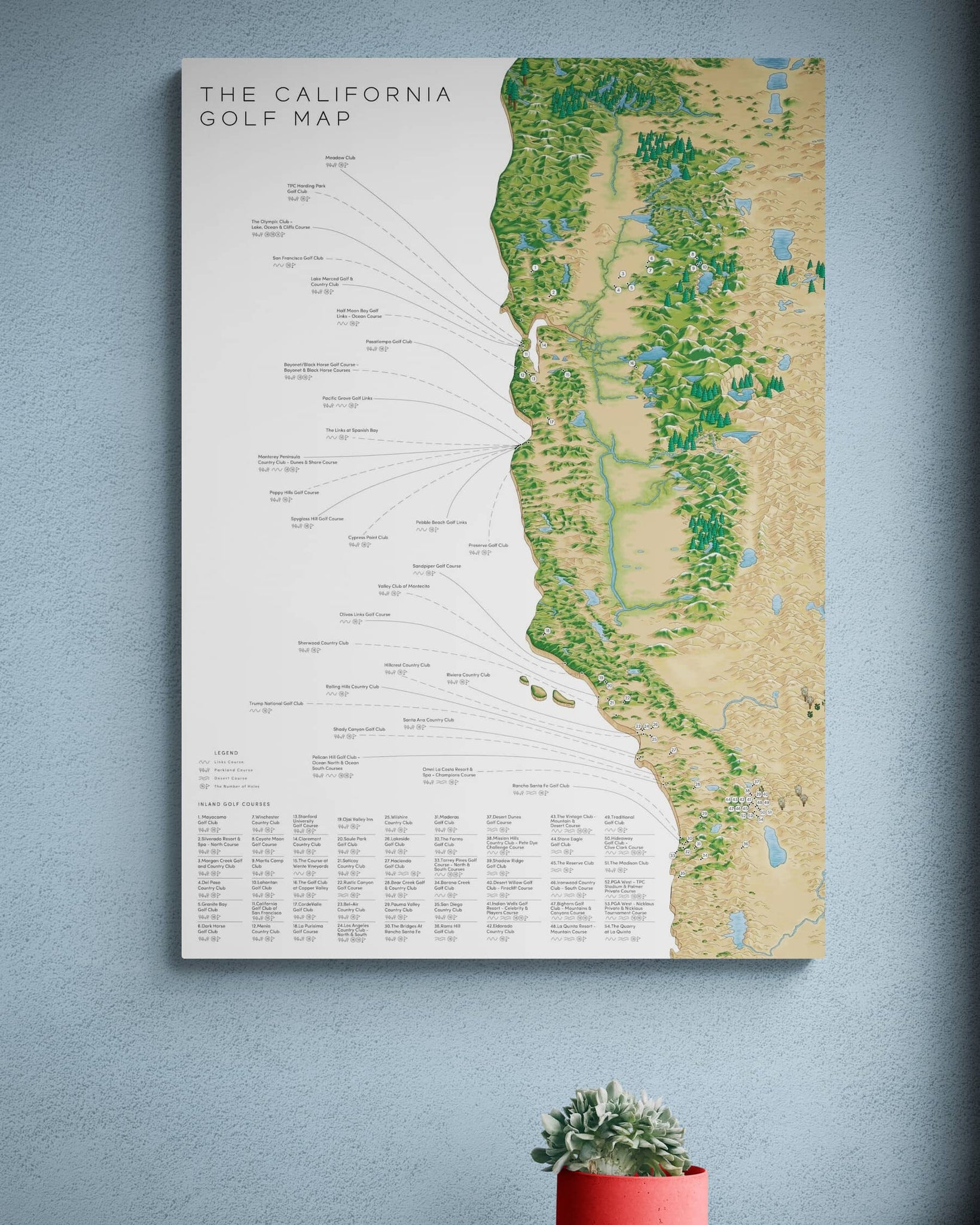 The California Golf Map - 83 of Cali's Top Courses, 1 Amazing Golf Map ...