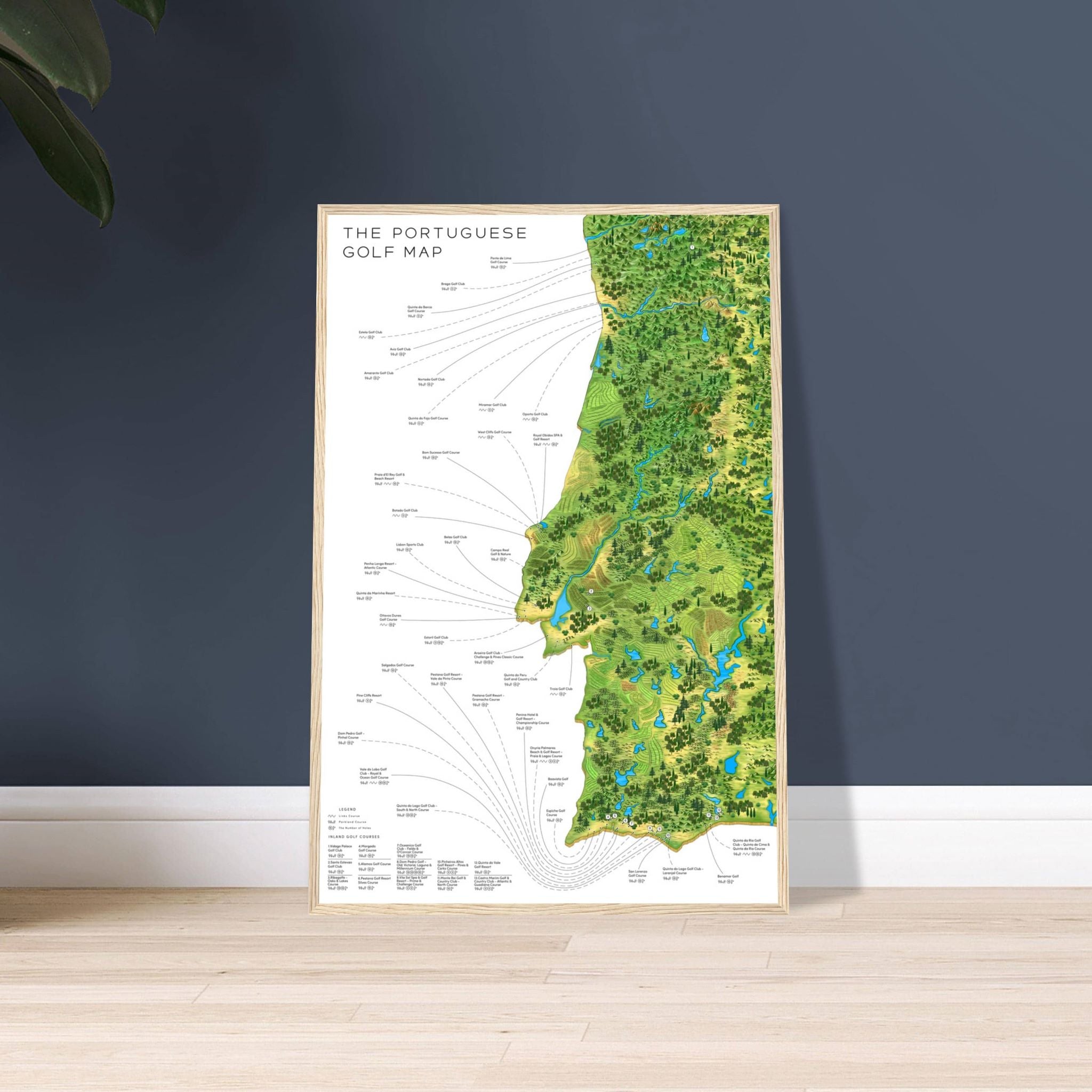 The Portuguese Golf Map - 40 Top Courses on a Stunning Hand-Drawn Map ...