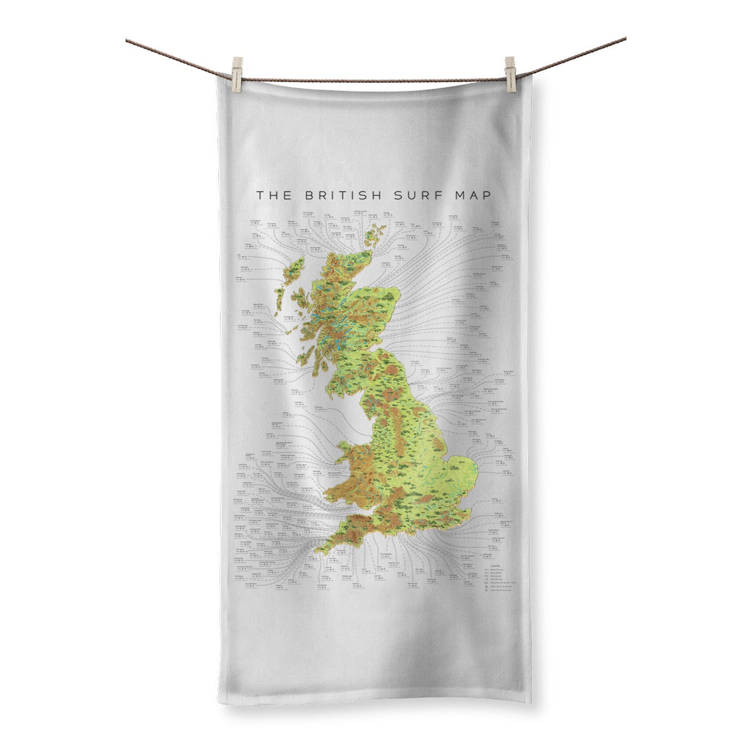 The British Surf Map Beach Towel – Malin & Mizen