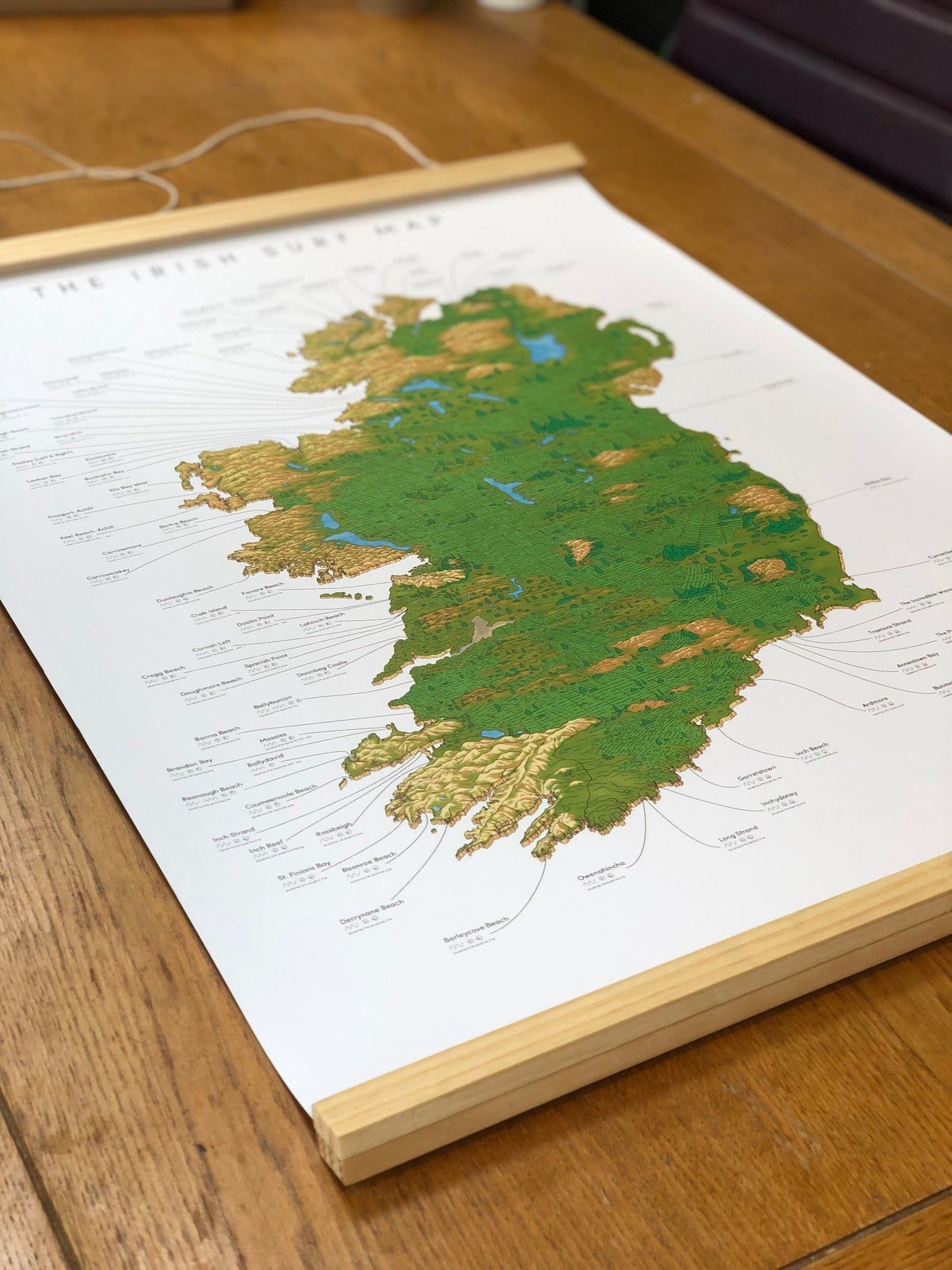 The Irish Surf Map Wall Print. 80 of Ireland's best surf spots – Malin ...