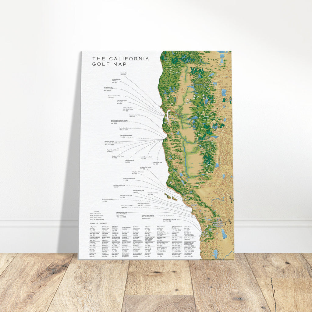 The California Golf Map - 83 of Cali's Top Courses, 1 Amazing Golf Map ...