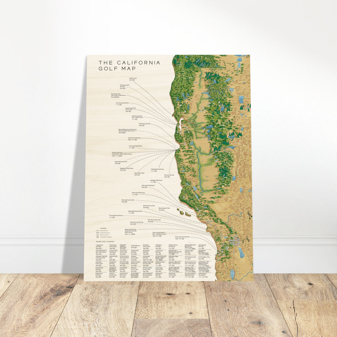 The California Golf Map - 83 of Cali's Top Courses, 1 Amazing Golf Map ...