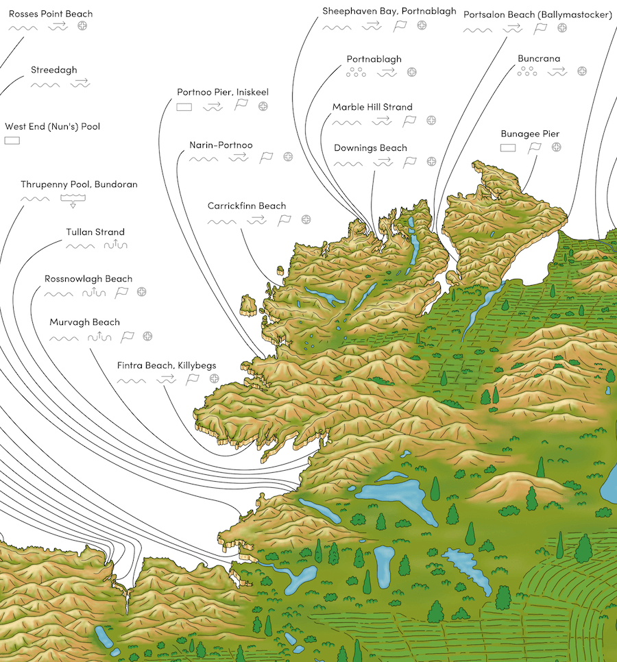 The Irish Sea Swim Map (2nd Edition) – Malin & Mizen