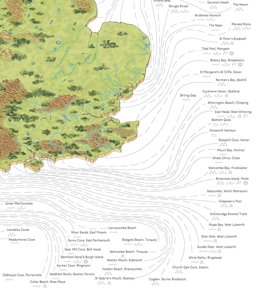 The British Sea Swim Map - 221 great sea swim spots, 1 amazing map ...