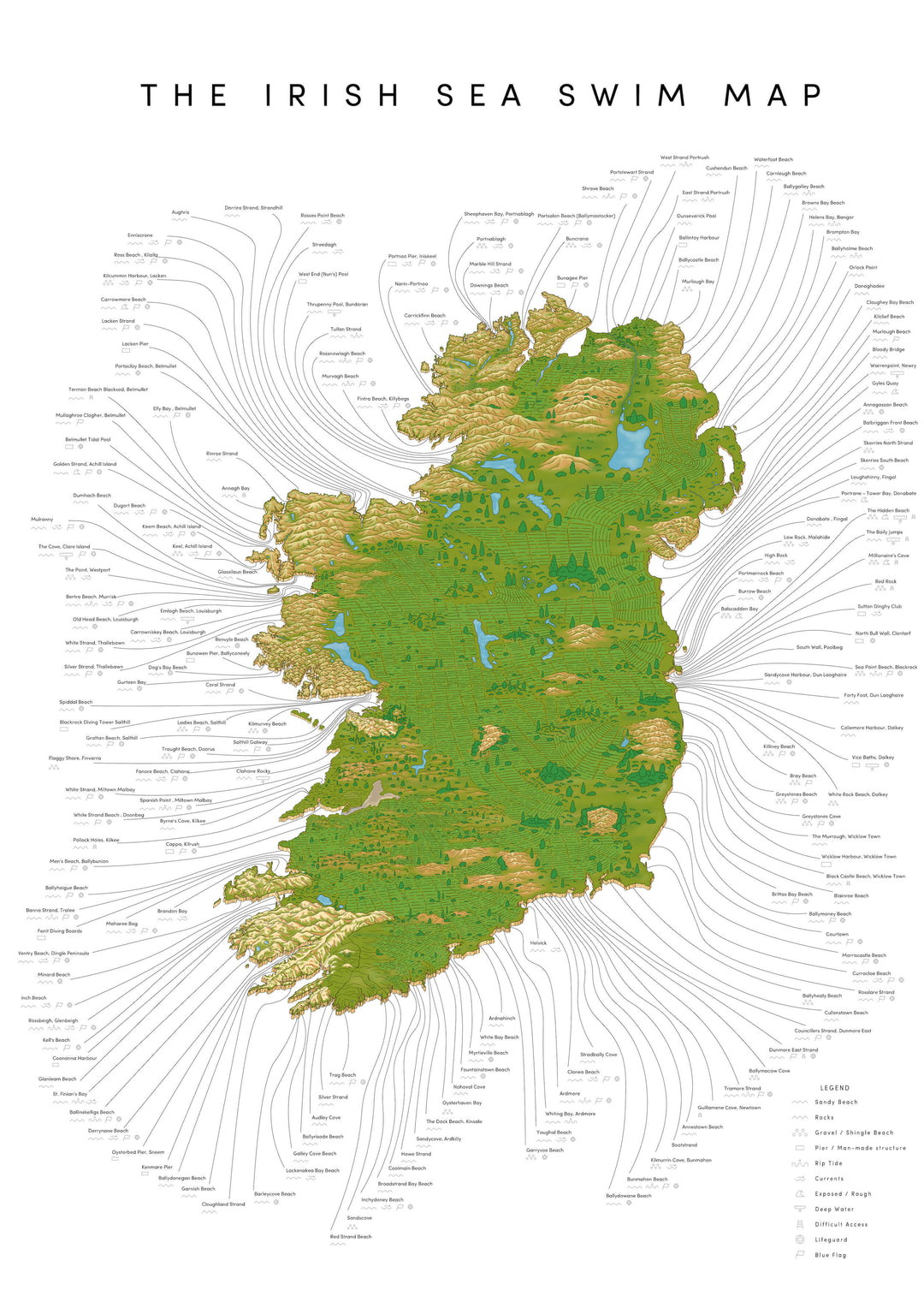 The Irish Sea Swim Map (2nd Edition) – Malin & Mizen