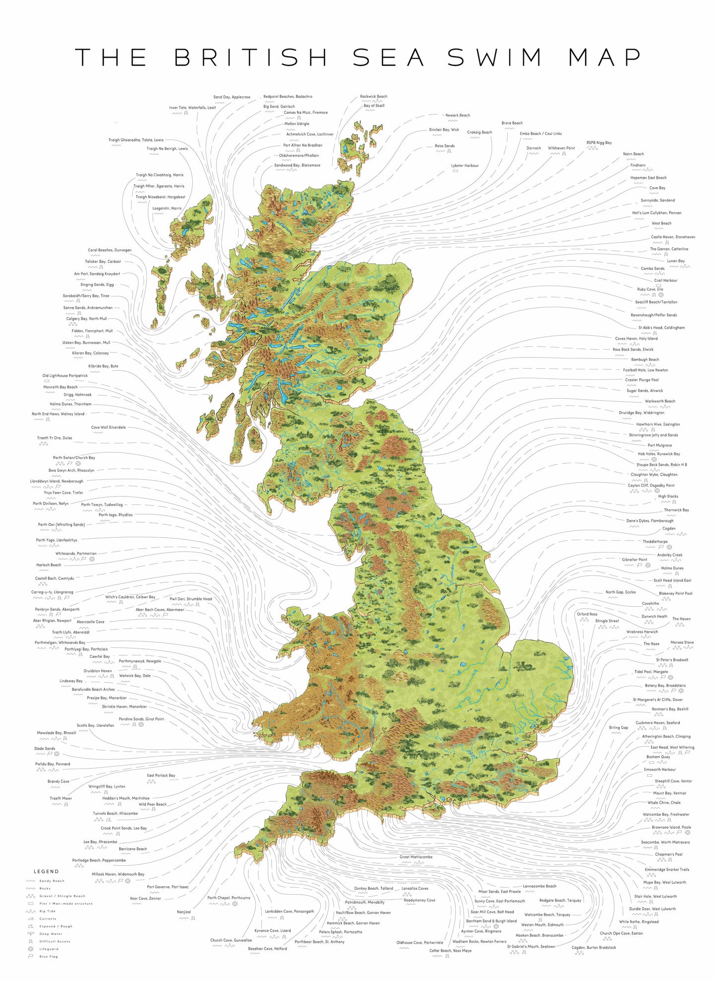 The British Sea Swim Map - 221 great sea swim spots, 1 amazing map ...