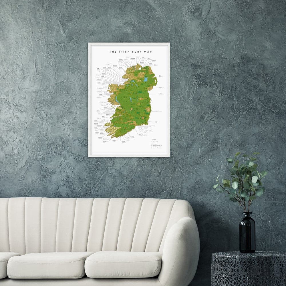 The Irish Surf Map Wall Print. 80 of Ireland's best surf spots – Malin ...
