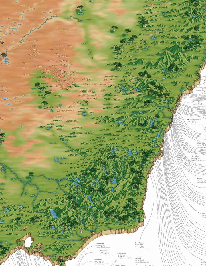 The Eastern Australia Surf Map - 182 Amazing Surf Spots with Key Info ...